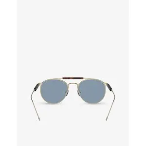 Brunello Cucinelli Sartorial Sunset Phantos-frame Sunglasses - Gold