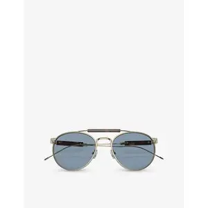Brunello Cucinelli Sartorial Sunset Phantos-frame Sunglasses - Gold