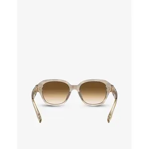 Brunello Cucinelli Bc4004s Pillow-frame Sunglasses - Cream