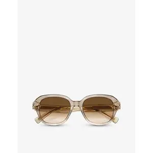 Brunello Cucinelli Bc4004s Pillow-frame Sunglasses - Cream