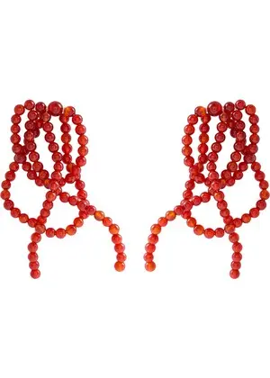 Completedworks Beaded Agate Silver-plated Drop Earrings