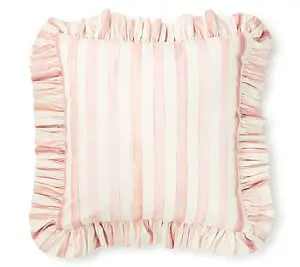 MACKENZIE-CHILDS Rosy Stripe Ruffle Throw Pillo W - One-color
