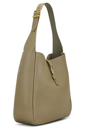 Saint Laurent Large Le 5 A 7 Supple Hobo Bag - Strong Moss