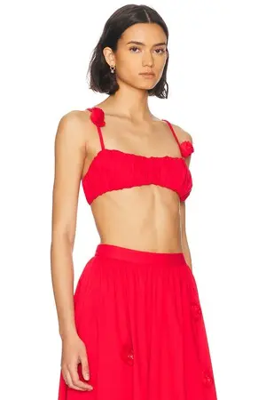 Caroline Constas Evangeline Bustier Top In Red