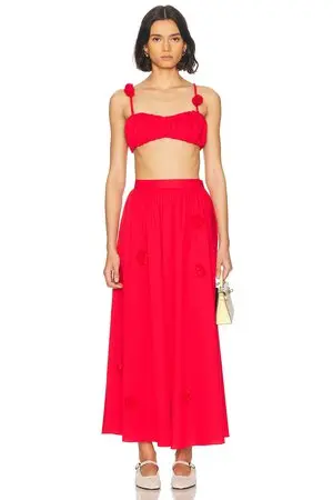 Caroline Constas Evangeline Bustier Top In Red