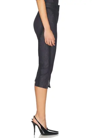 MUGLER Capri Pant - Raw Blue & Black