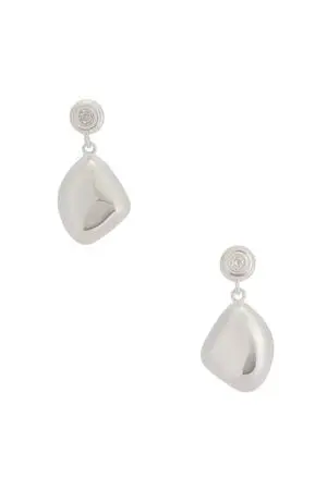 DEVE La Radieuse Dangle Earrings - Sterling Silver & White Topaz
