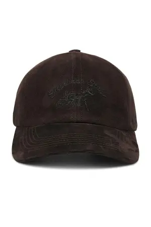 SIEGELMAN STABLE X Suede Cap - Dark Brown