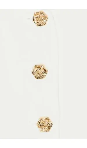 Amanda Uprichard Long Sleeve Kya Romper - Ivory