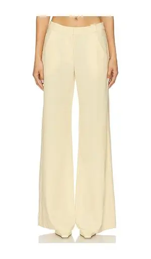 Amanda Uprichard Saddler Wide Leg Pants - Cornsilk