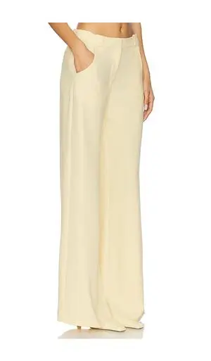 Amanda Uprichard Saddler Wide Leg Pants - Cornsilk