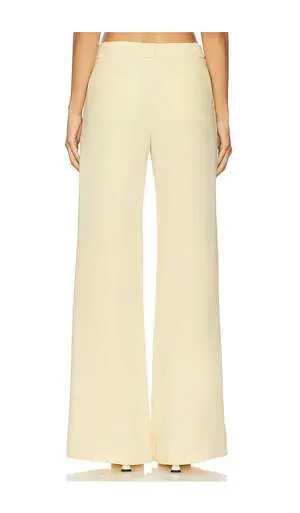 Amanda Uprichard Saddler Wide Leg Pants - Cornsilk