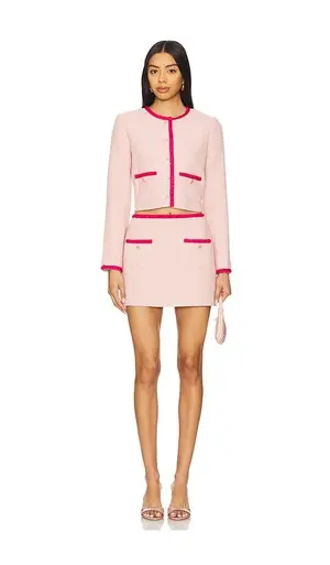 Amanda Uprichard Long Sleeve Braswell Jacket - Pink