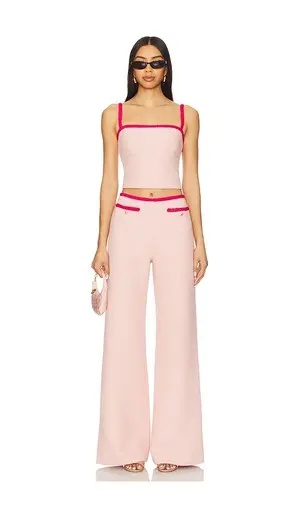 Amanda Uprichard Windsor Top - Pink