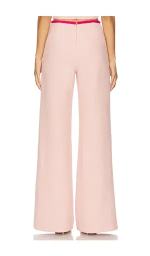 Amanda Uprichard Windsor Wide Leg Pants - Pink