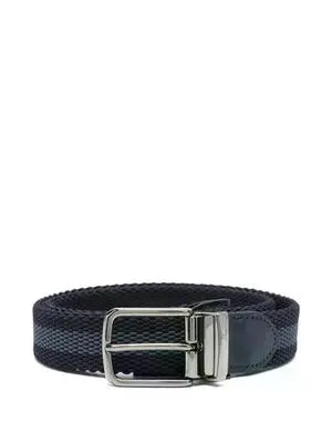 Paul & Shark Leather-trim Belt - Blue