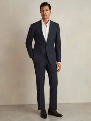 REISS Slim Fit Wool Blend Suit Trousers