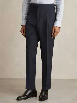 REISS Slim Fit Wool Blend Suit Trousers