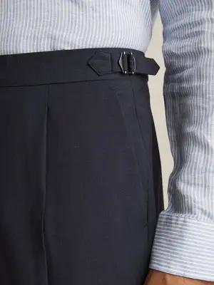 REISS Slim Fit Wool Blend Suit Trousers