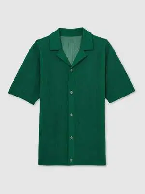 REISS Kipling Textured-knit Short-sleeve Shirt