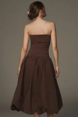 MARE MARE Strapless Drop-waist Midi Dress