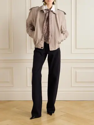 Saint Laurent Nubuck Jacket - Gray