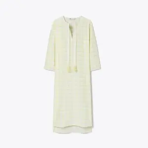 Tory Burch Cotton Caftan - Lumen Plaid