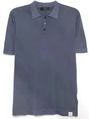 Peuterey Fine-knit Polo Shirt Blue