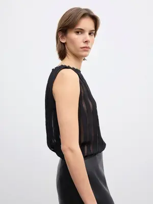 HOUSE OF DAGMAR Stripe Sheer Top