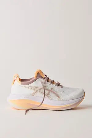 Asics Gel-nimbus 27 Knit Upper Sneakers - White/fawn