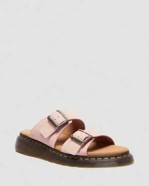 Dr. Martens Josef Nubuck Leather Slide Sandals - Pink