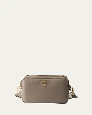 Prada Daino Soft Leather Camera Bag - Argilla