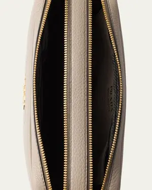 Prada Daino Soft Leather Camera Bag - Argilla