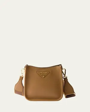 Prada Mini Daino Leather Hobo Crossbody Bag - Cara