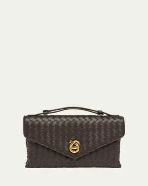 Bottega Veneta Bottega Veneta Knot Lock Intrecciato Leather Bag - Fondant