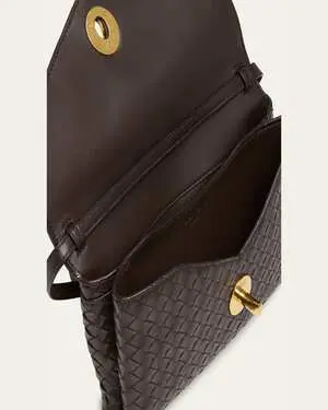 Bottega Veneta Knot Lock Intrecciato Leather Bag - Fondant