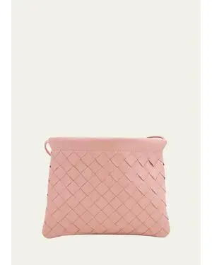 Bottega Veneta Small Leather Pouch Crossbody Bag - Rose