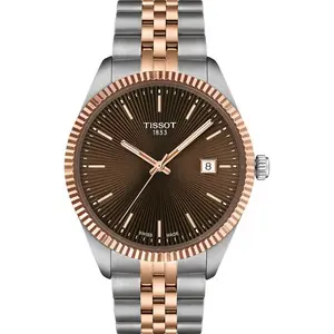 TISSOT Ballade Two-Tone Bracelet Watch Brown