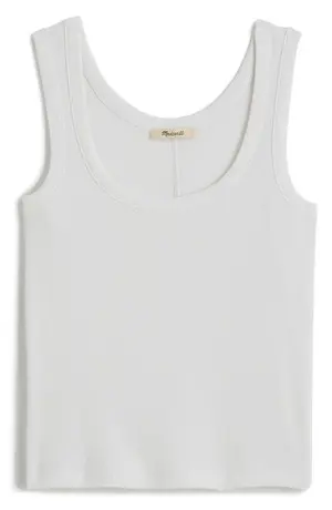 Madewell Scoop Neck Ribbed Tank - White