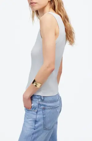 Madewell Scoop Neck Ribbed Tank - White