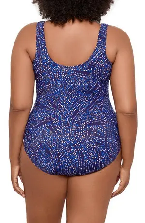 MIRACLESUIT® Spotlight Oceanus Abstract Print One-piece Swimsuit