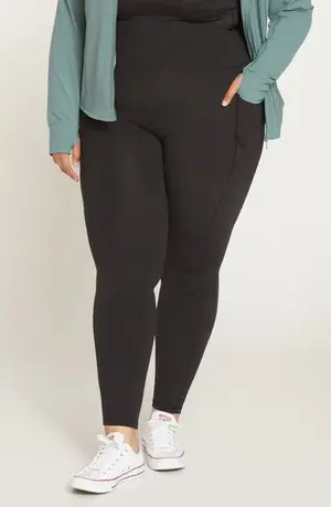 Universal Standard Next To Naked Pocket Ankle Leggings - Black