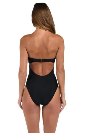 L'Agence Emilia Bandeau One-piece Swimsuit - Black
