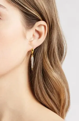Alexis Bittar Solanales Crystal Pavé Spear Drop Earrings