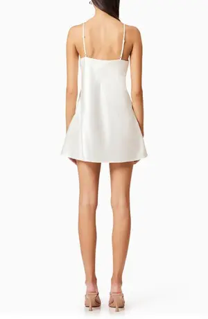 ELLIATT Katalina Organza Floral Appliqué Mini Dress