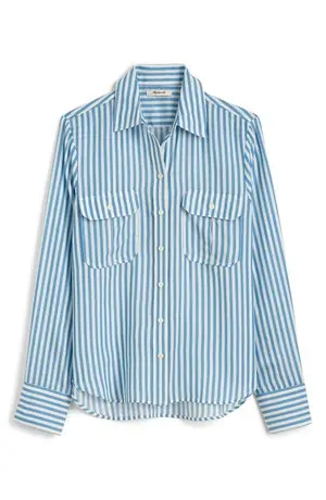 Madewell Stripe Utility Pocket Button-up Shirt