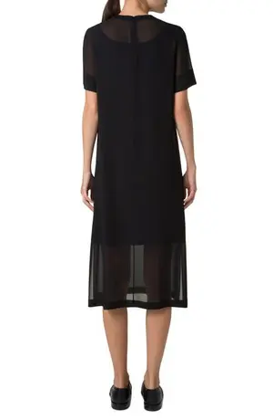 Akris Sheer Silk Georgette Shift Dress