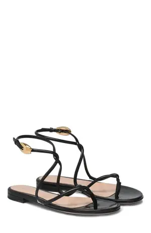 GIANVITO ROSSI Jungle Mamba Flat Sandals - Black