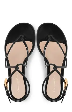 GIANVITO ROSSI Jungle Mamba Flat Sandals - Black