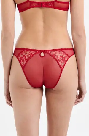 ETAM Mascarade Culotte Tulle & Lace Panties - Red